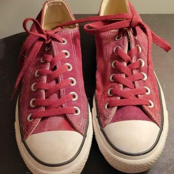 Converse | Shoes | Rare Burgundy Distressed Converse | Poshmark